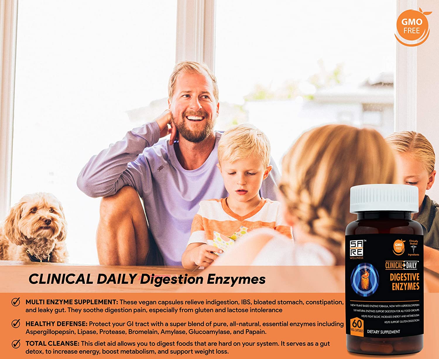 Buy Clinical Daily Vegan Digestive Enzyme Supplements18 Raw Plant ...