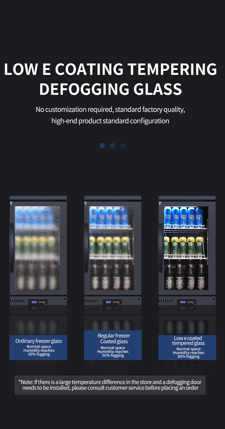 Buy Commercial Bar Counter Custom Display Fridge Double Door Display ...