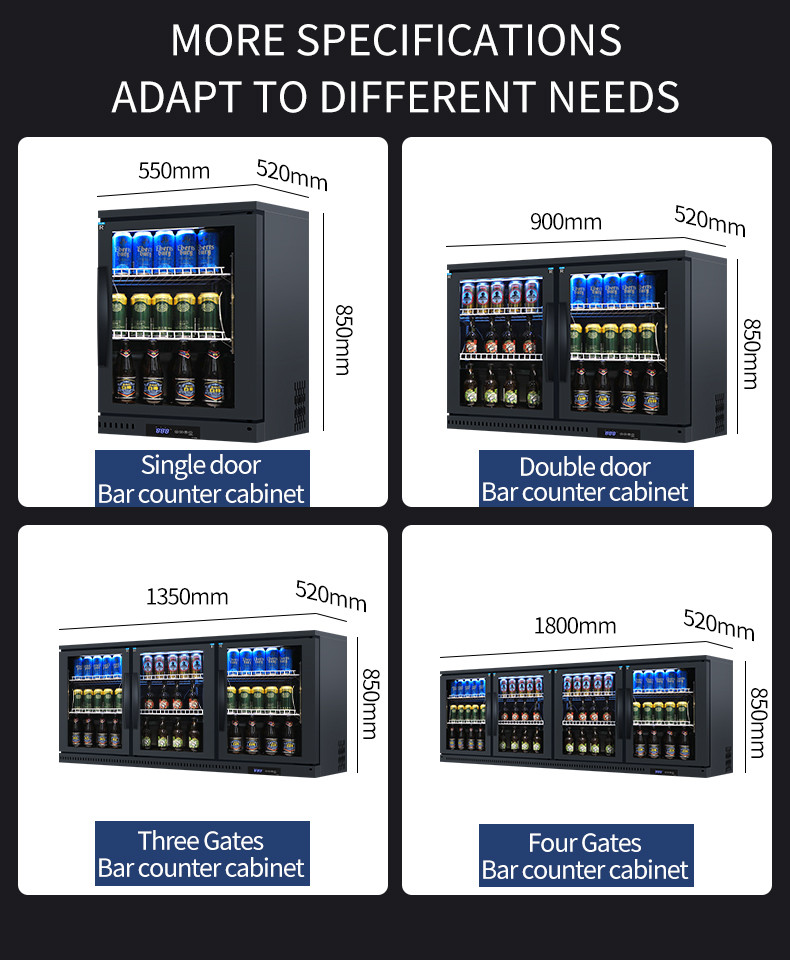 Buy Commercial Bar Counter Shop Display Fridge Two Door Display Fridge ...