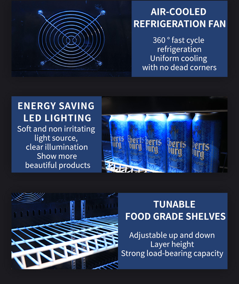 Buy Commercial Bar Counter Shop Display Fridge Two Door Display Fridge ...