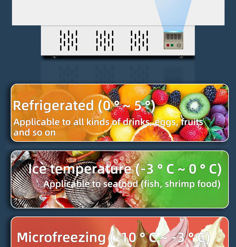 Buy Commercial Kitchen Island Ice Chest Display Freezer Double Island ...