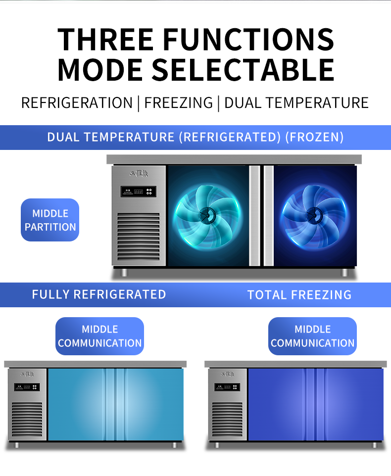 Buy Commercial Stainless Steel Kitchen Workbench Chiller Refrigerator ...