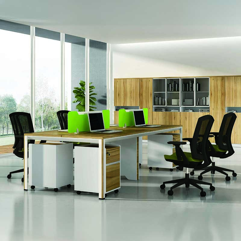 Buy Cubicle Workstation Staff Desk With Partition 4 Seat Office ...