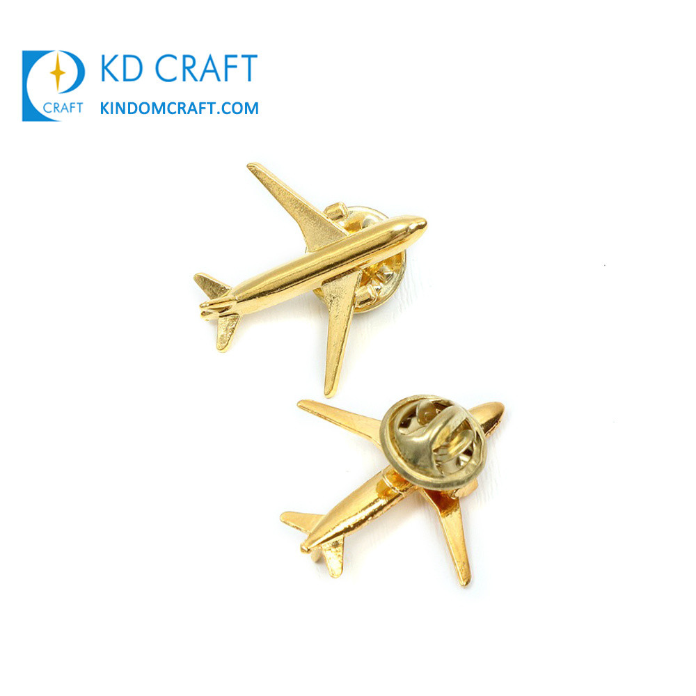 Buy Custom Design Your Own 3d Gold Aircraft Pin Badge Metal Aeroplane ...