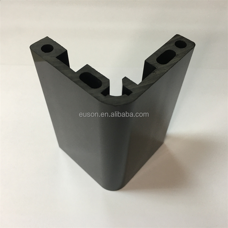 Buy Custom Thick Pvc Plastic Extrusion Profile In Black Colour And ...