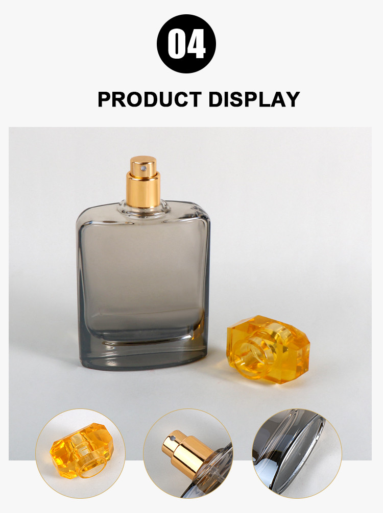 Buy Customized Luxury Empty Black Square Perfume Bottle With Acrylic ...