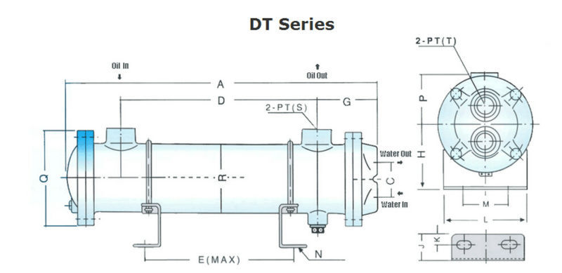 Buy Delta Oil Cooler Or And Dt Shell And Tube Heat Exchanger For ...