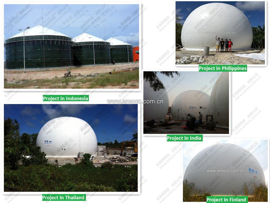 Buy Double Membrane Biogas Sphere Tank from Chengdu Amoco Architecture ...