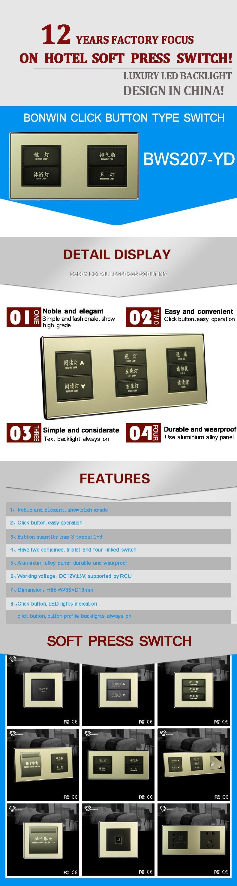Buy Easy Operation Electrical Touch Screen Light Switch With Led ...