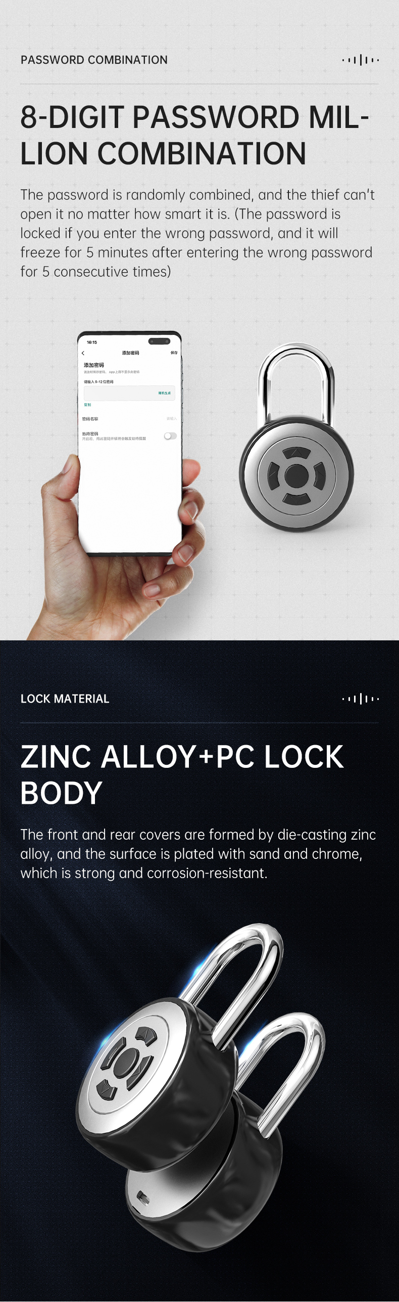 Buy Elecpopular Ep2m-ty Smart Biometric Lock Fingerprint Door Lock ...