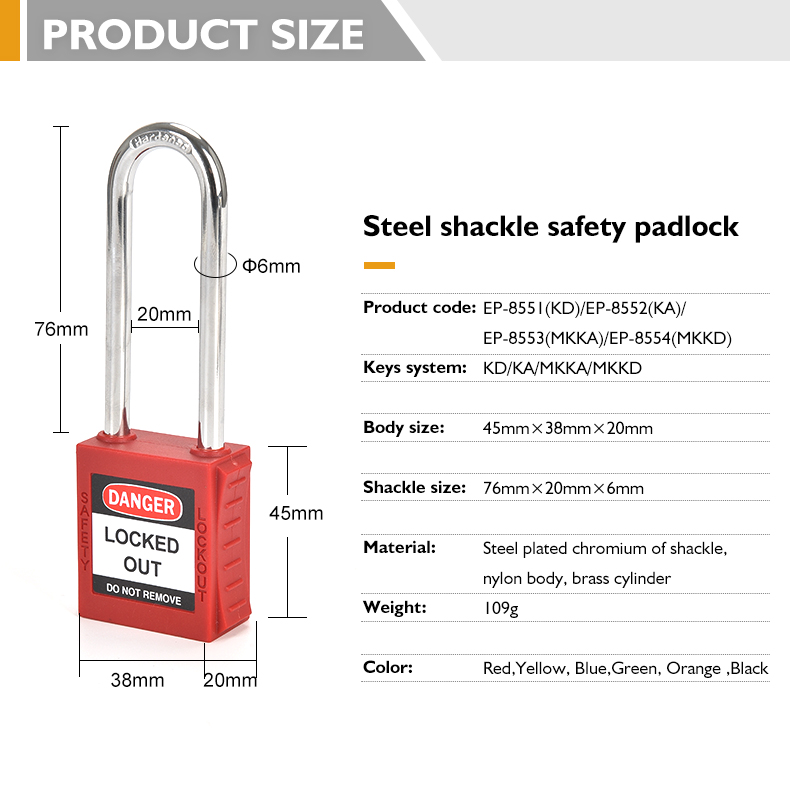 Buy Elecpopular New Types Steel Metal Shackle Abs Lock Body Plastic ...