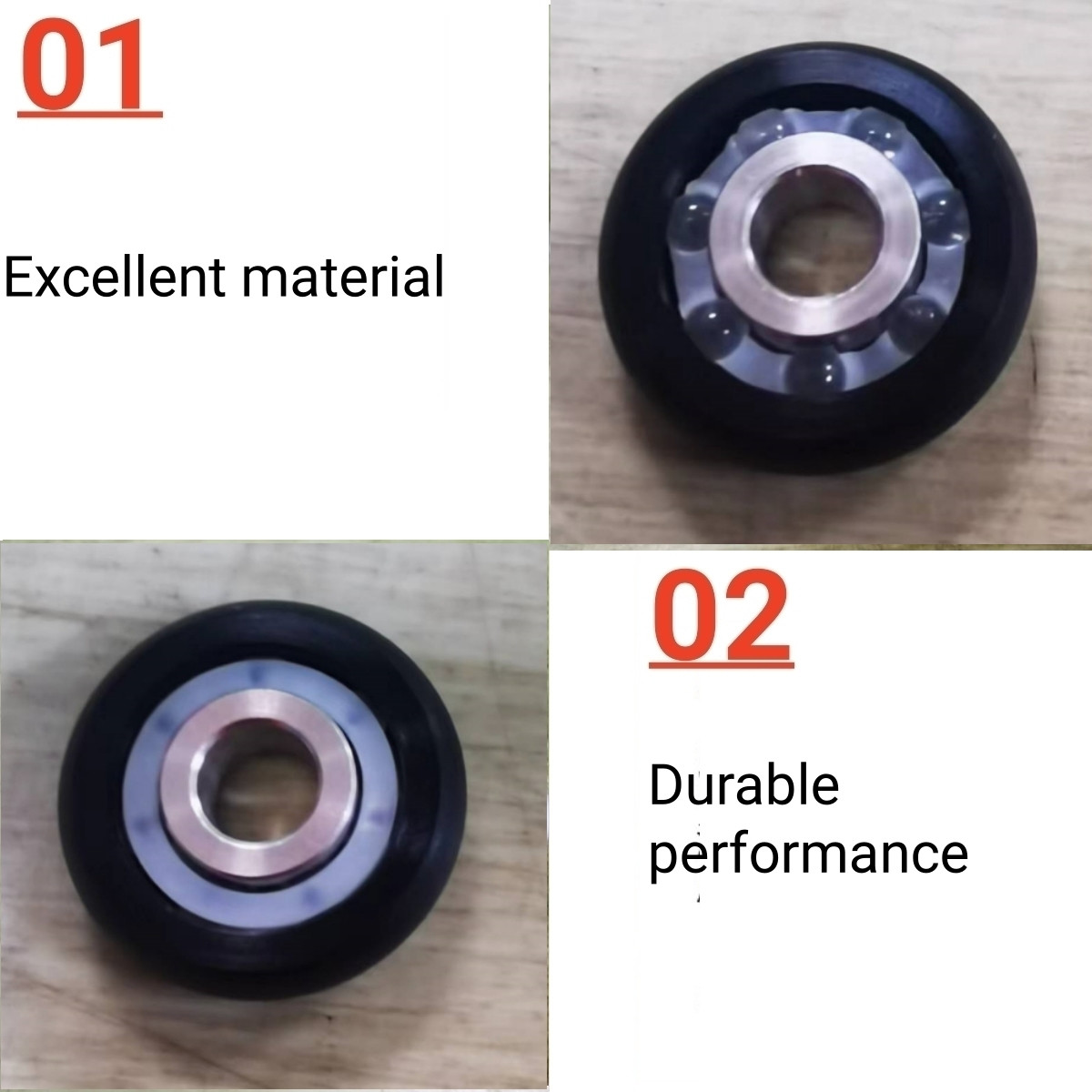 Buy Esd Or Conductive Stainless Steel Inner Ring Upe Plastic Roller ...