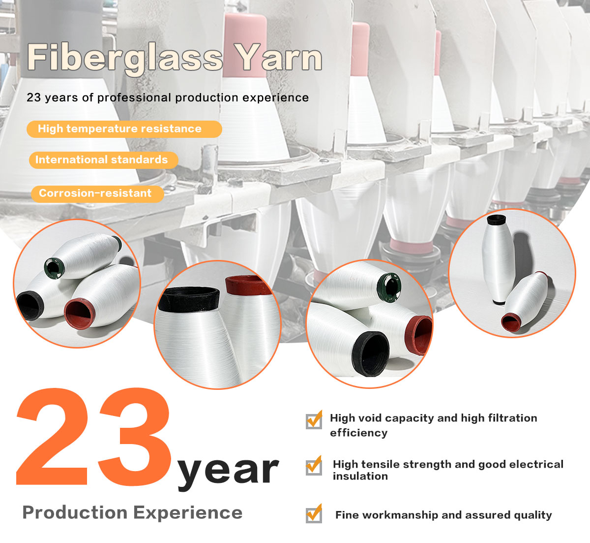 Buy Fiberglass Direct Roving Yarn From China Factory from Renqiu Tainuo ...