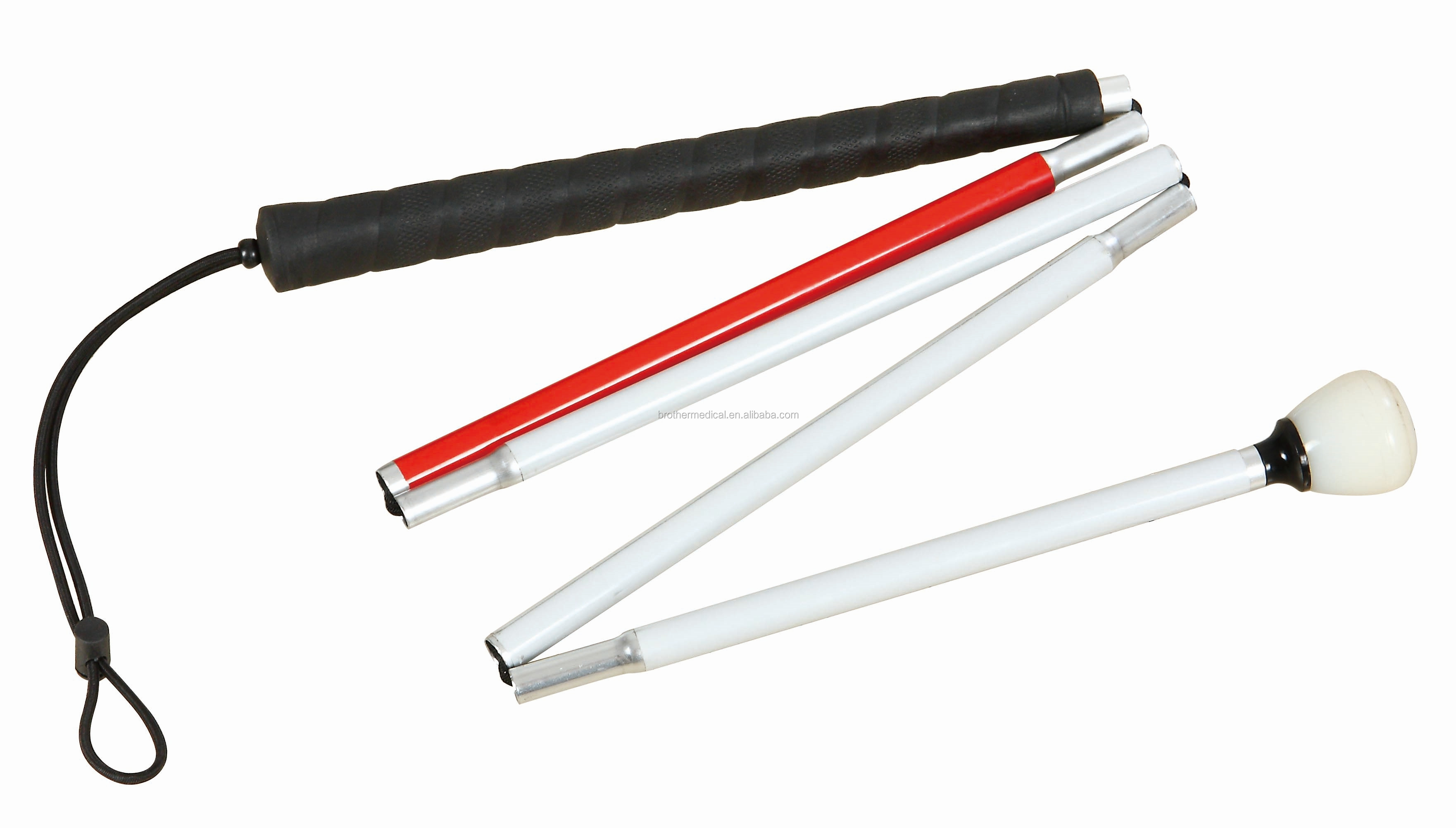 Buy Foldable Aluminum Walking Blind Stick Cane For Handicapped from ...