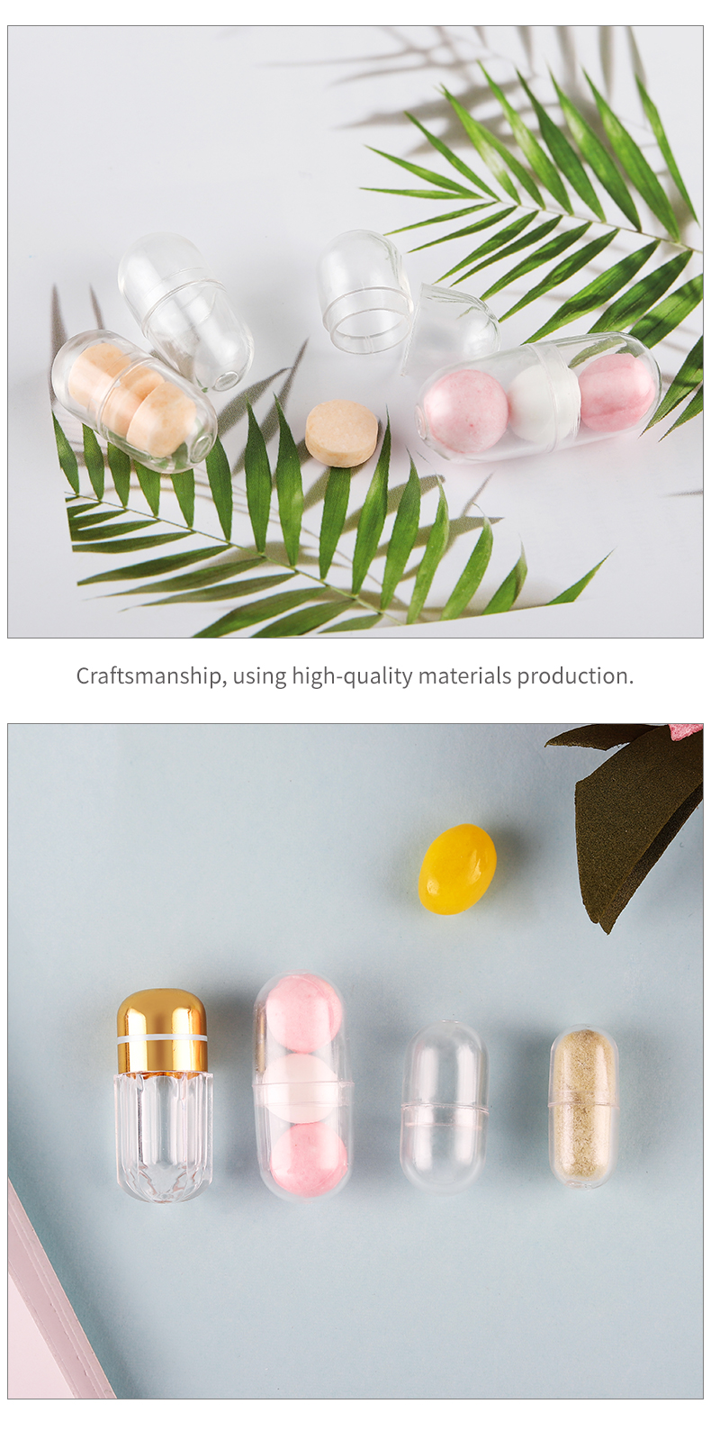 Buy Food Grade Round Small Plastic Shrink Pill Capsule Bottle With ...