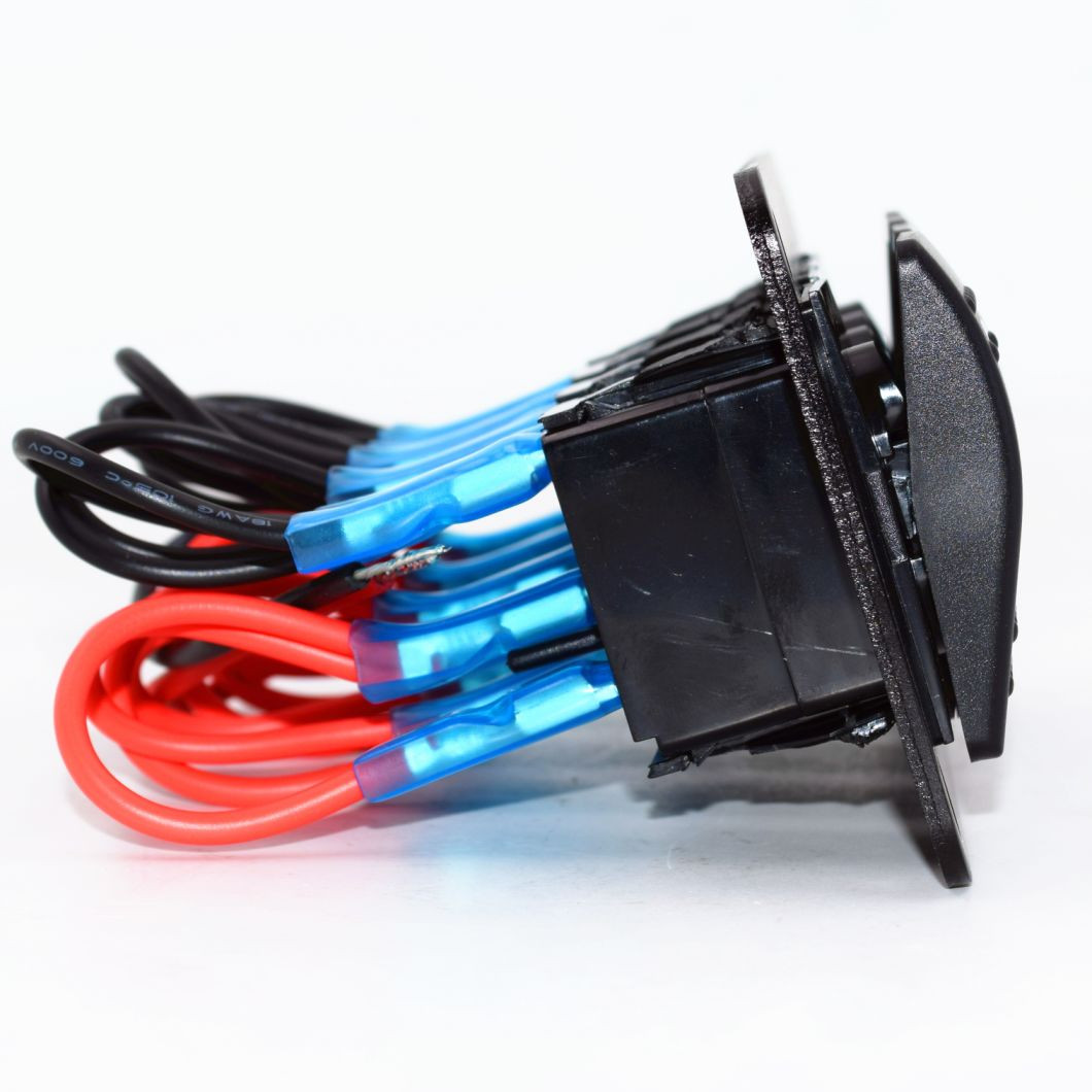 Buy Four Gang Rocker Switch Panel With Led Light For Car Marine Boat ...