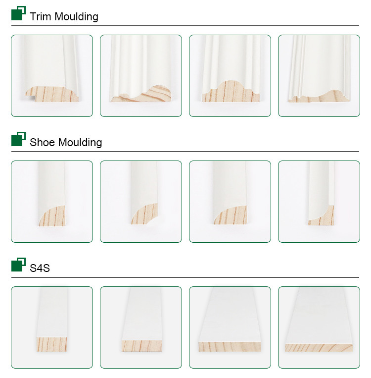 Buy Fsii Flat Jamb Double Lock Wooden Door Frame Fiber Wall Fluted ...