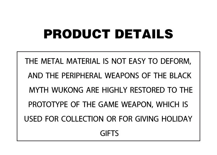 Buy Game Black Myth Wukong Metal Weapon Sun Wukong Magic Ruyi Gold Hoop ...
