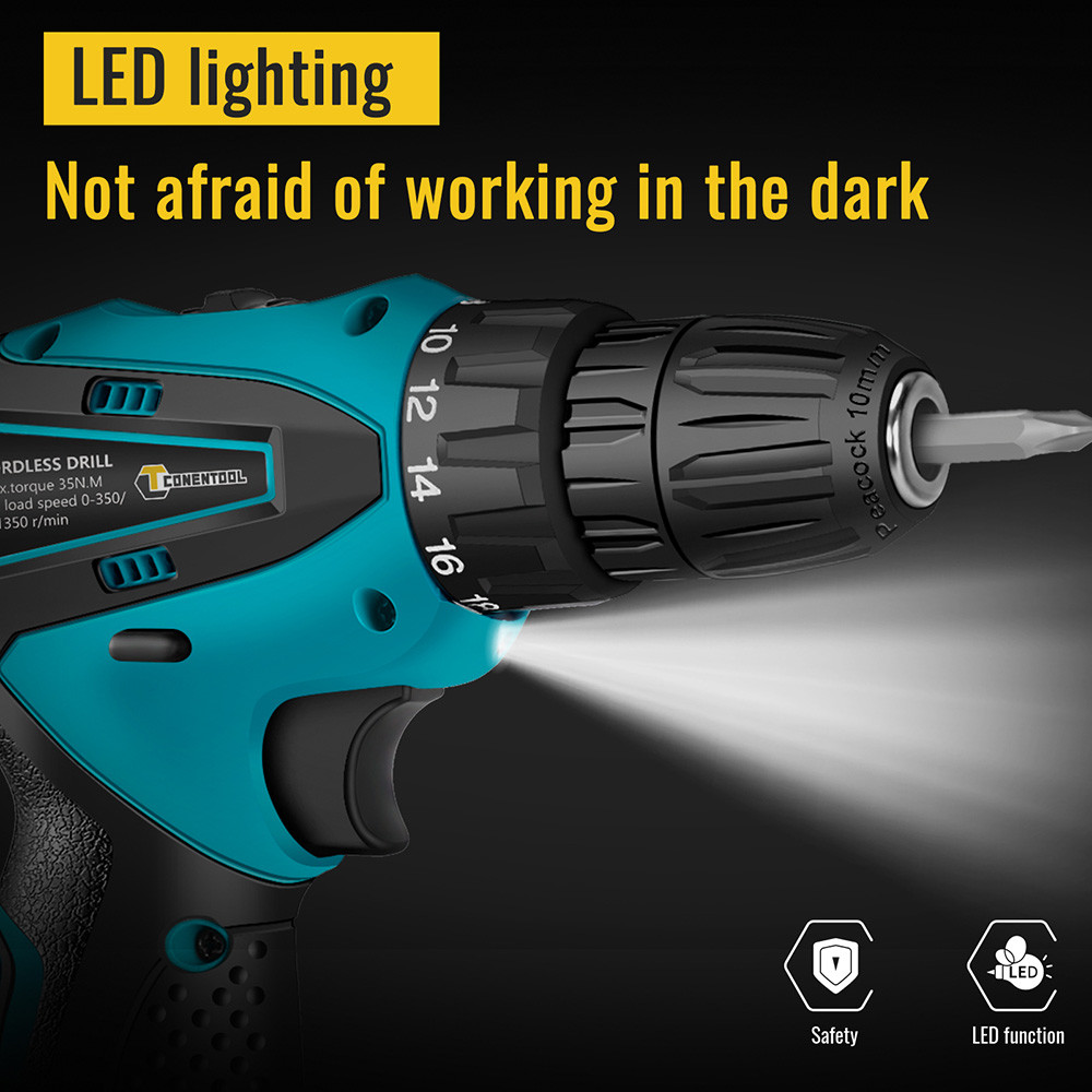 Buy Good Quality 12v Model Hammer Drill Set Lithium Battery Heavy Duty ...