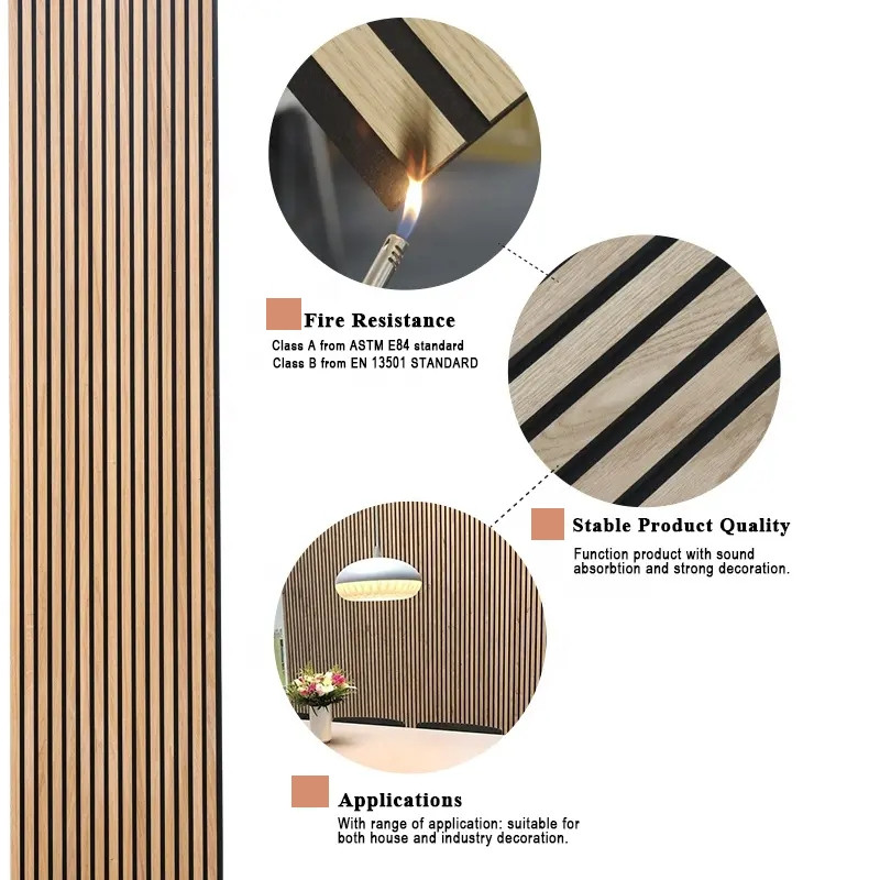 Buy Grooved Sound Proof Wooden Grooved Acoustic Wall Panels For ...