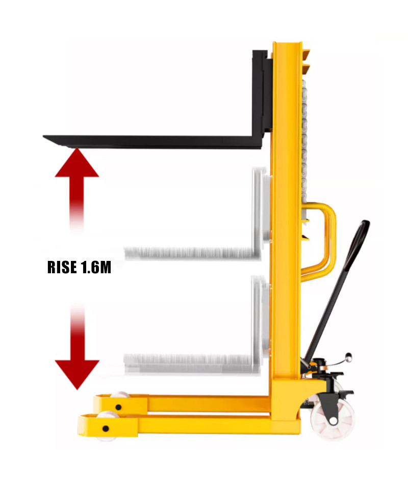 Buy Hand Fork Lift 1.5t Manual Stacker 3000kg Hand Pallet And Manual ...