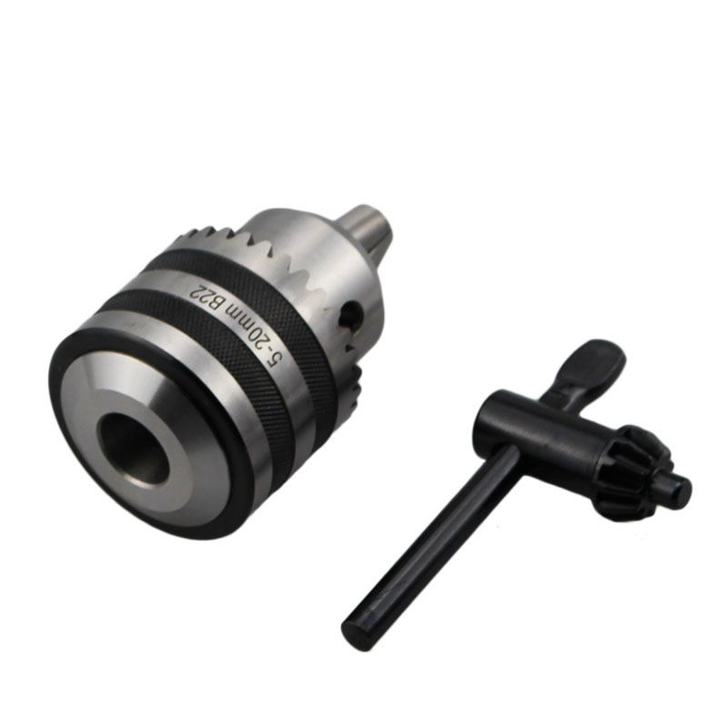Buy Heavy Duty 5-20mm Drill Chuck With Key Taper Mount B22 Power Tool ...