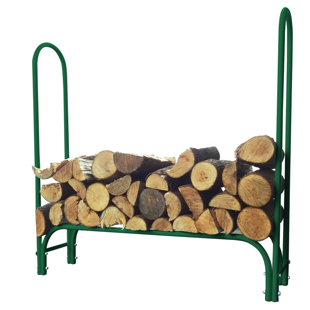 Buy Heavy Duty Fireplace Wood Pile Storage Stacker Stand Firewood Rack ...