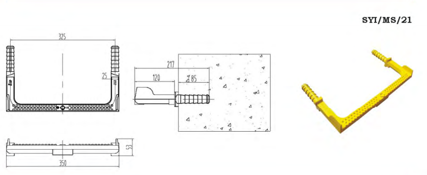 Buy High Corrosion Resistance Standard Manhole Cover Ladder Manhole Steps from Shanxi Yuansheng ...