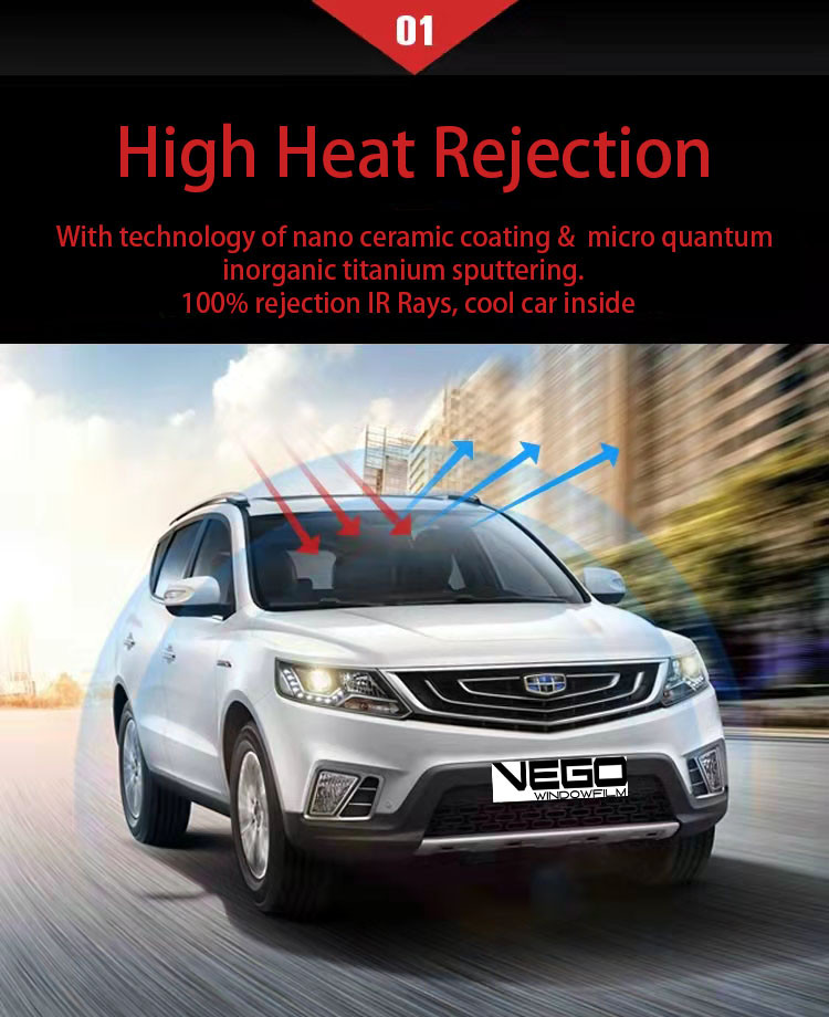 Buy High Heat Rejection Sputtering Nano Ceramic Tint Car 4k Clear ...