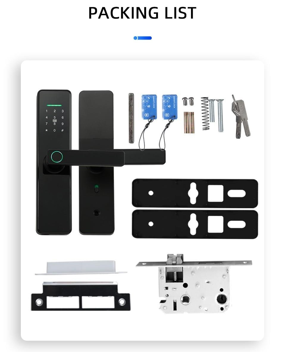 Buy High Security Electric Rfid Card Fingerprint Nfc Smart Door Lock ...