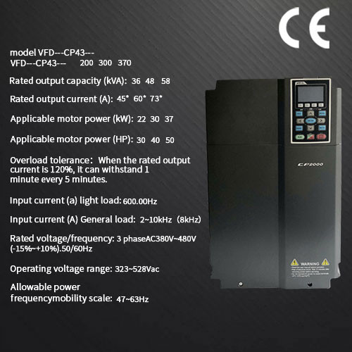 Buy High Tech Vfd Motor Drive Cp2000 Frequency Converter Delta Vfd ...