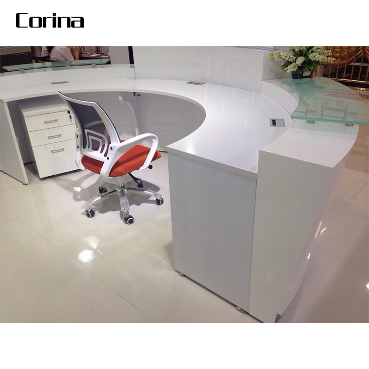 Buy Hospital Modern Office Reception Counter Design For Hotel White ...
