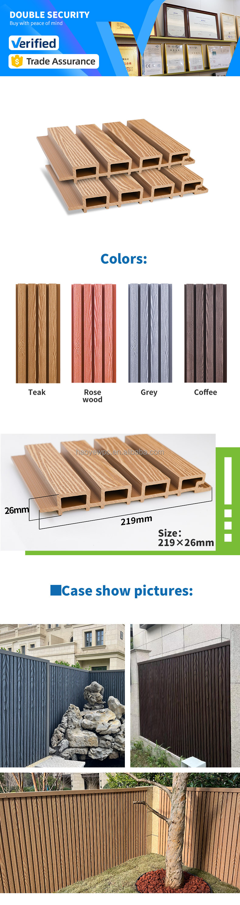 Buy Hoyeah Outdoor Wall Panel Wpc Indoor Wall Cladding Exterior ...