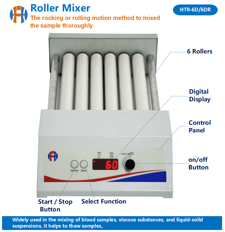 Buy Htr-6dr Digital Blood Sample Mixer Tube Roller Mixer Lab Mixing ...