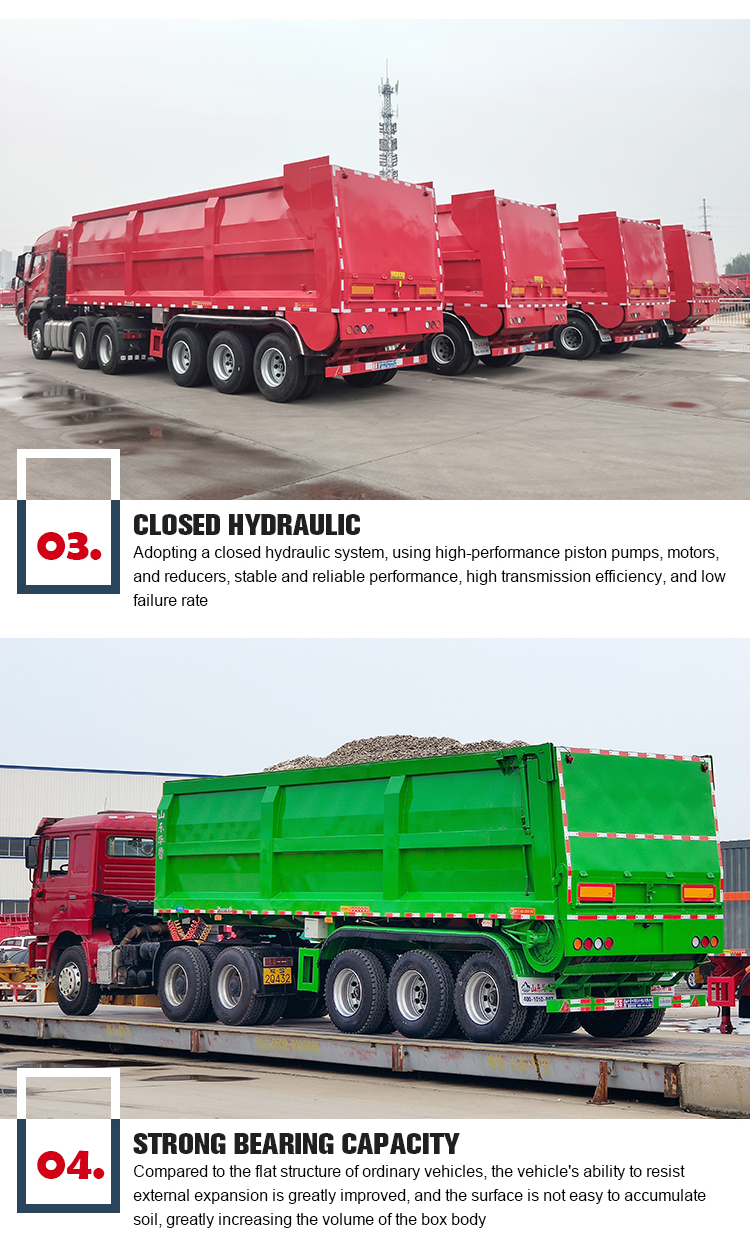 Buy Hualu Automatic Belt Discharge Crawler Dump Semi Truck Trailer ...
