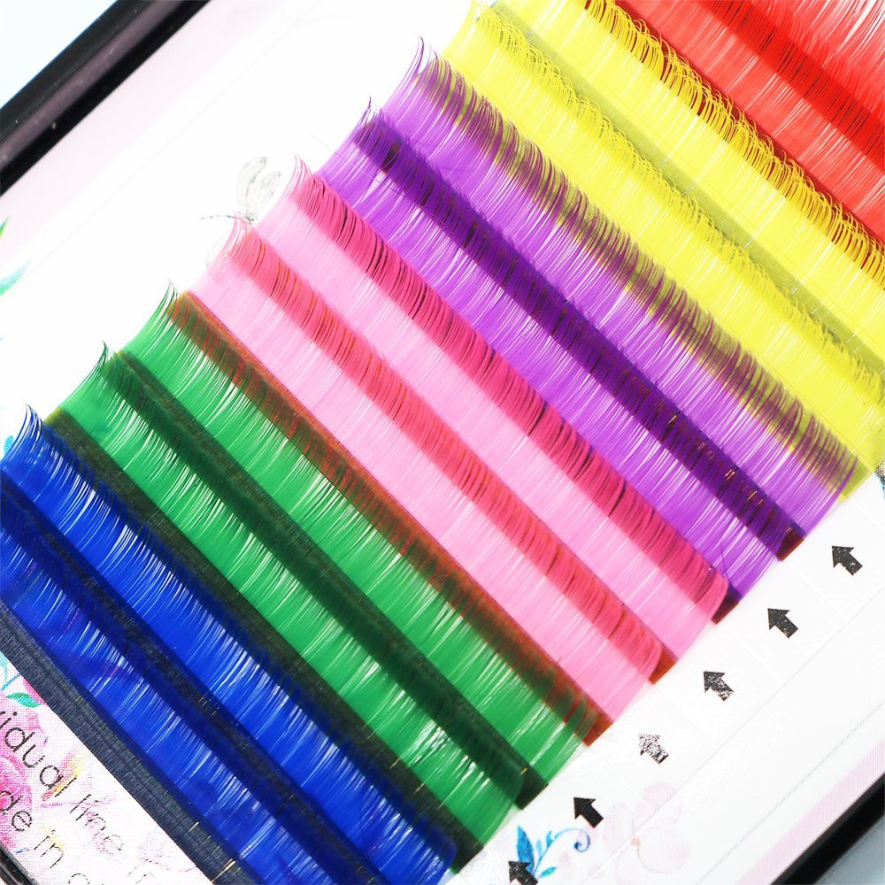 Buy Indonisia Lashes 12 Lines /16 Rows /20 Lines Korean Silk Colorful ...
