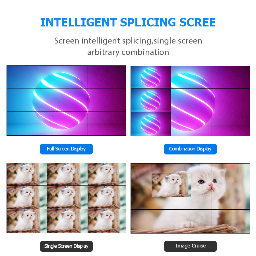 Buy Indoor Digital Signage Stand Tv 4k Panel Mount Splicing Screen 2x2 ...