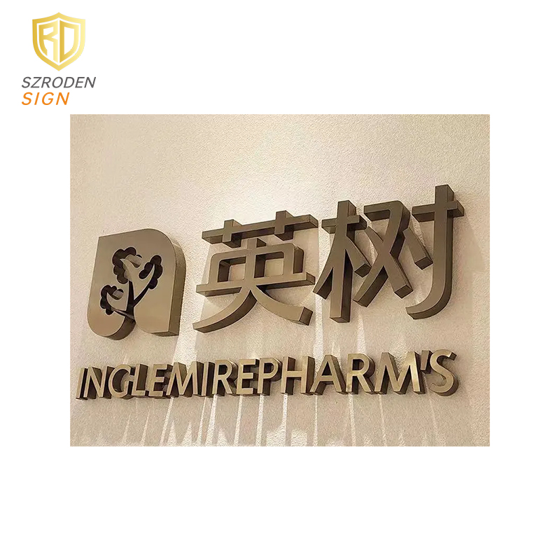Buy Indoor Rooms Sign Board English Letters Golden Channel Letter Metal ...
