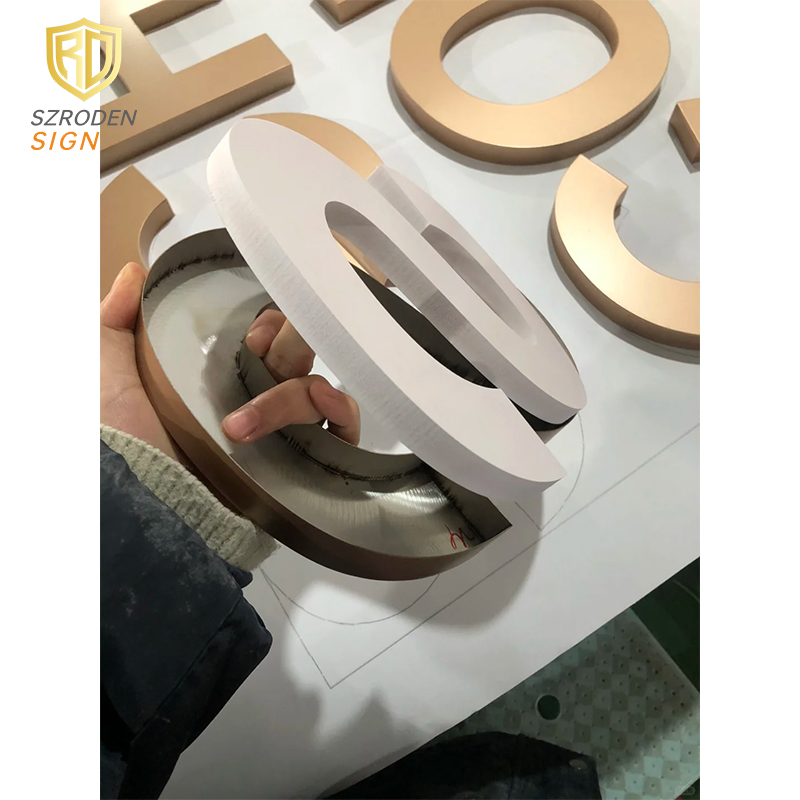 Buy Indoor Rooms Sign Board English Letters Golden Channel Letter Metal ...