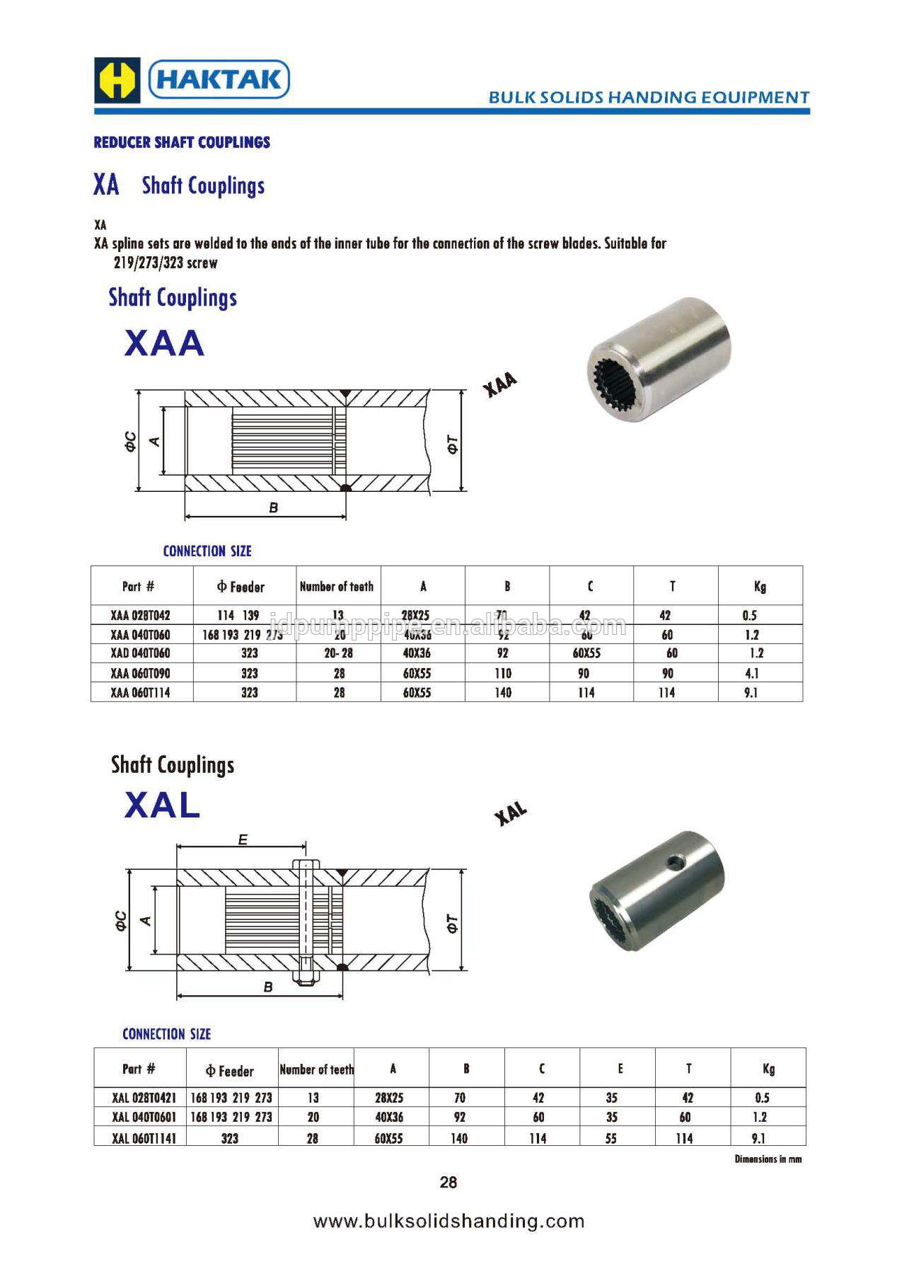 Buy Internal Splined Joint Sleeve Xaa Shaft Coupling from Hebei Jida ...