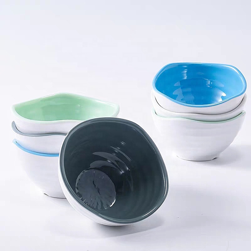 Buy Irregular Shaped Melamine Plastic Black Japanese Korean Restaurant ...