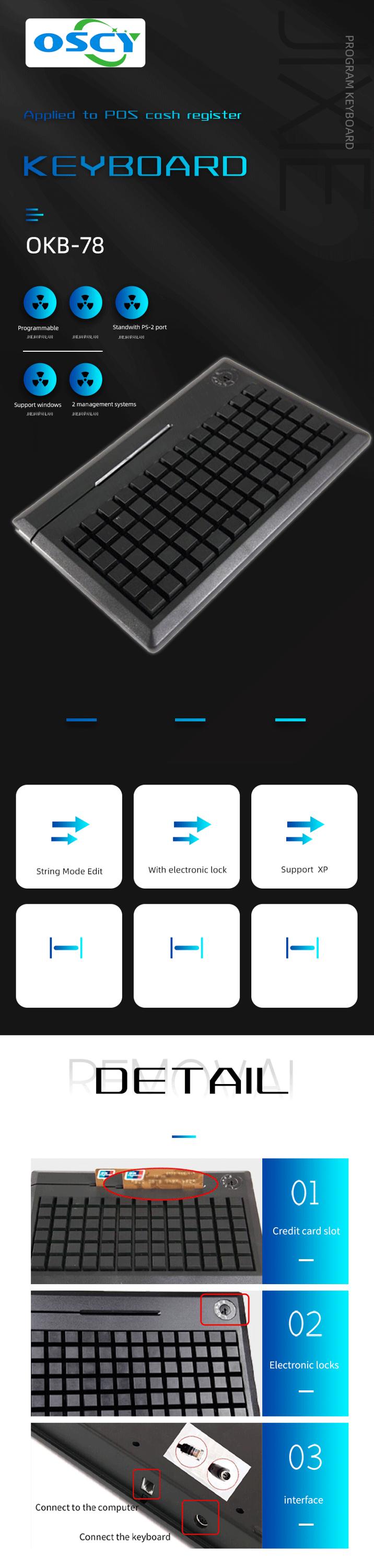 Buy Keyboards Smart Card Reader All One System Programmable Keyboard In ...