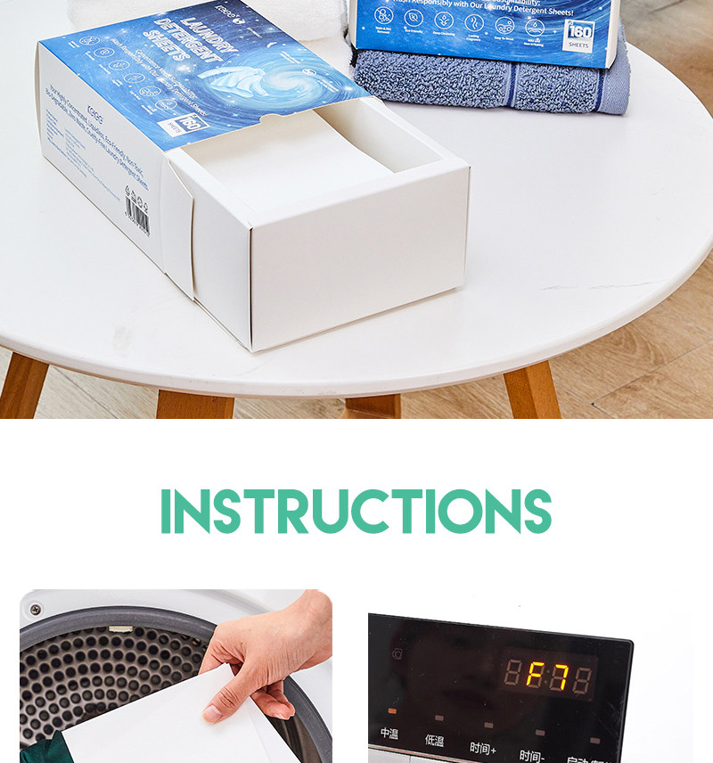 Buy Laundry Washing Powder Detergent Sheets Clothes Washing Paper Clean ...