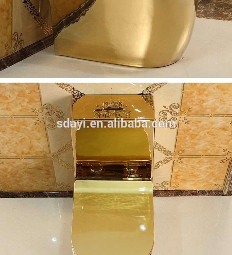 Buy Luxury Golden Ceramic Color Toilet Wc Gold Plated Toilet Bowl from ...