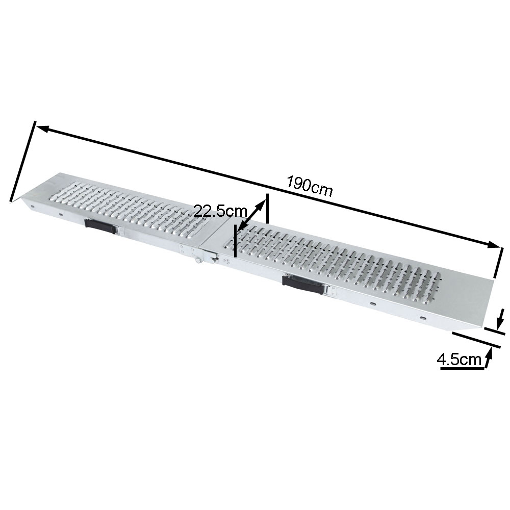 Buy Manual Folding Steel Ramp Silver Truck Loading Galvanize 400kg ...