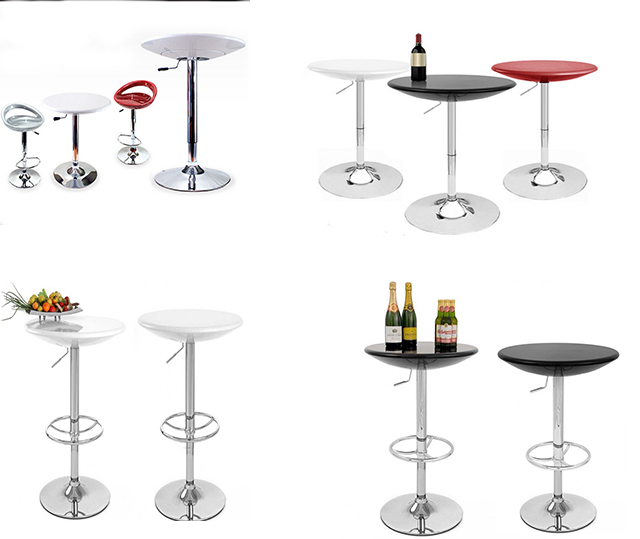 Buy Mdf Table-top Chromed Gas Lift And Base Height Adjustable Bar Table ...