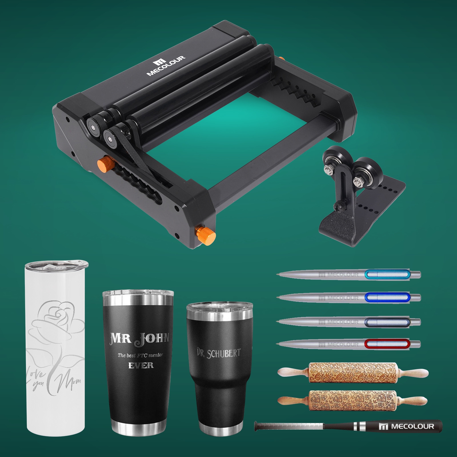 Buy Mecolour Roller Rotary Engraving Attachment For Laser Marking ...
