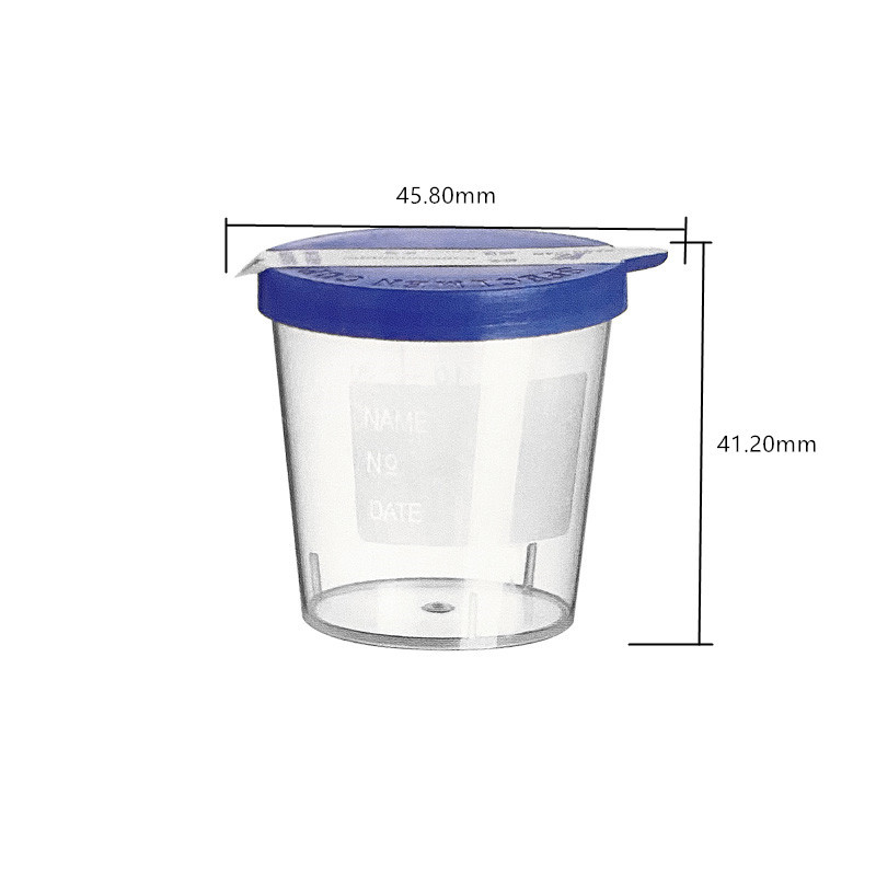 Buy Medical Disposable Labeled Urine Container Open Cover Sampling Cup ...