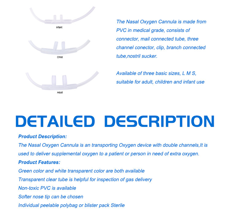Buy Medical Nasal Oxygen Cannula With Oem Disposable Cannula Types Of ...