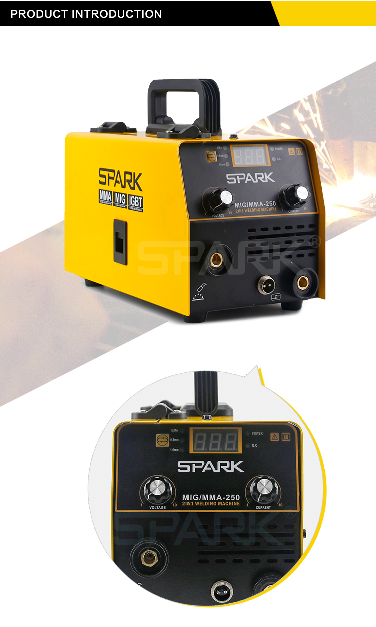 Buy Mini Mig 250 Mag Arc Igbt 2 In 1 Welding Machine Gasless Customized ...